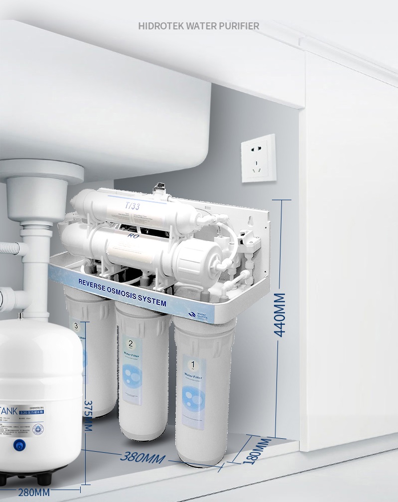 HIDROTEK RO75G geriamojo vandens filtras su siurbliu - WATEX